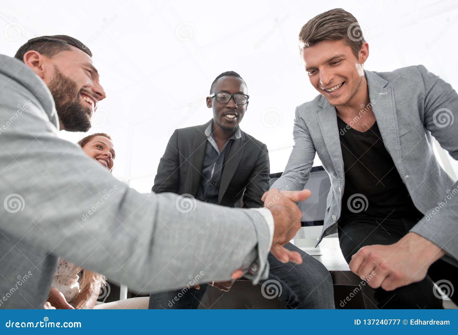 Successful Business Team in the Workplace in the Office Stock Image ...