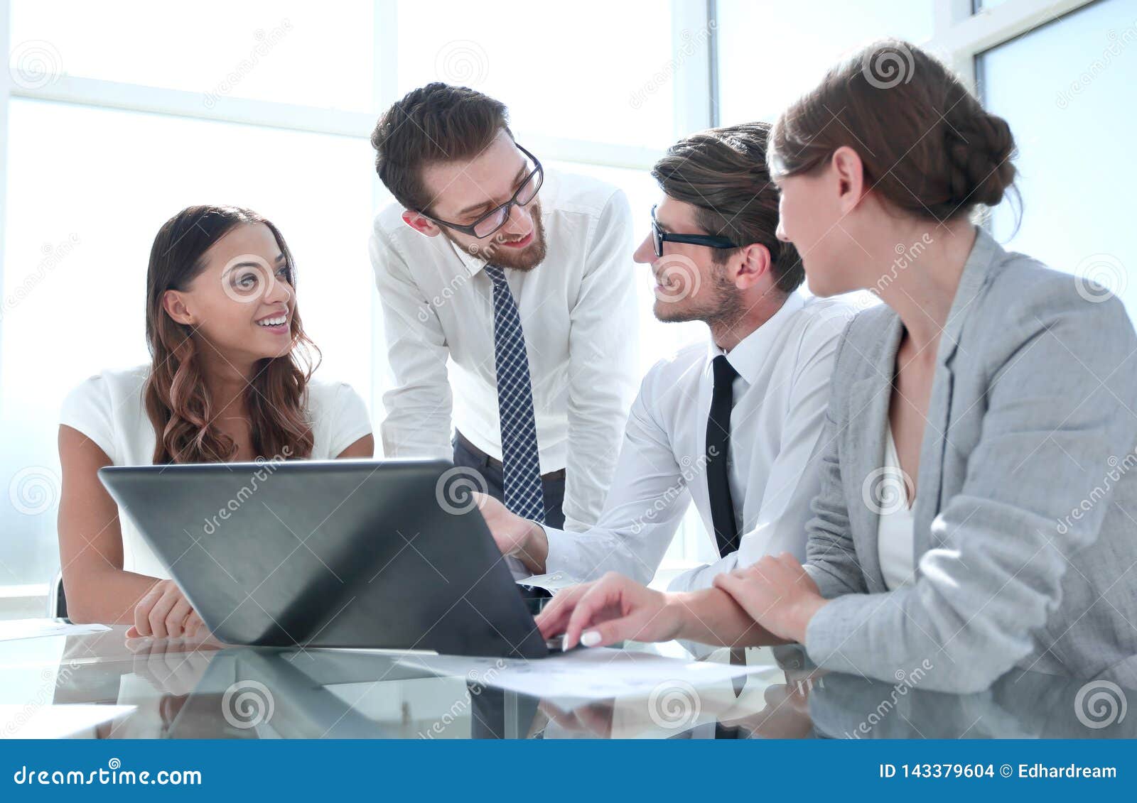 Successful Business Team in the Workplace in the Office Stock Photo ...