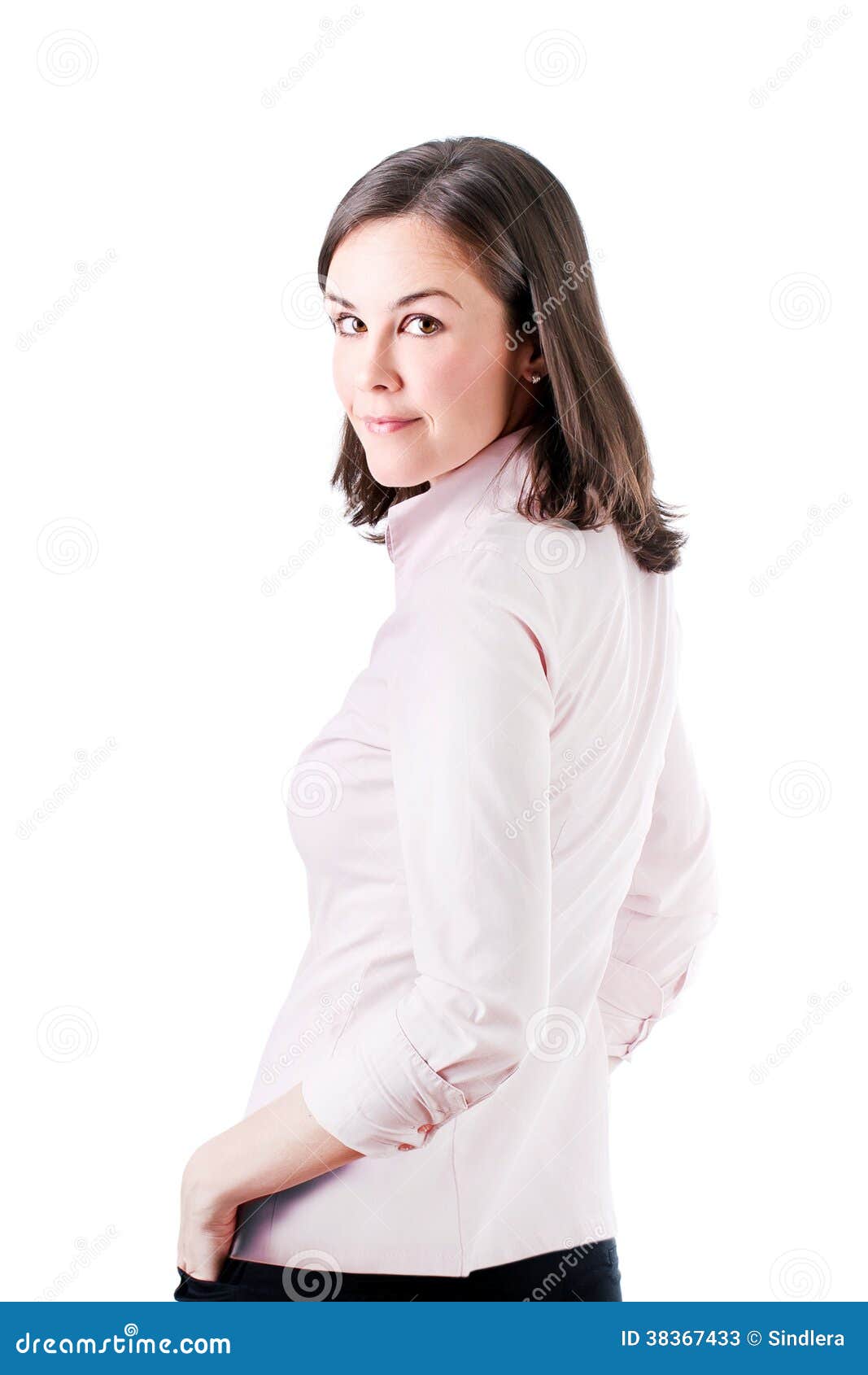 Successful Business Woman Looking Back and Smiling. Stock Image - Image ... Successful Business Woman Looking Back and Smiling. Stock Image - Image ...