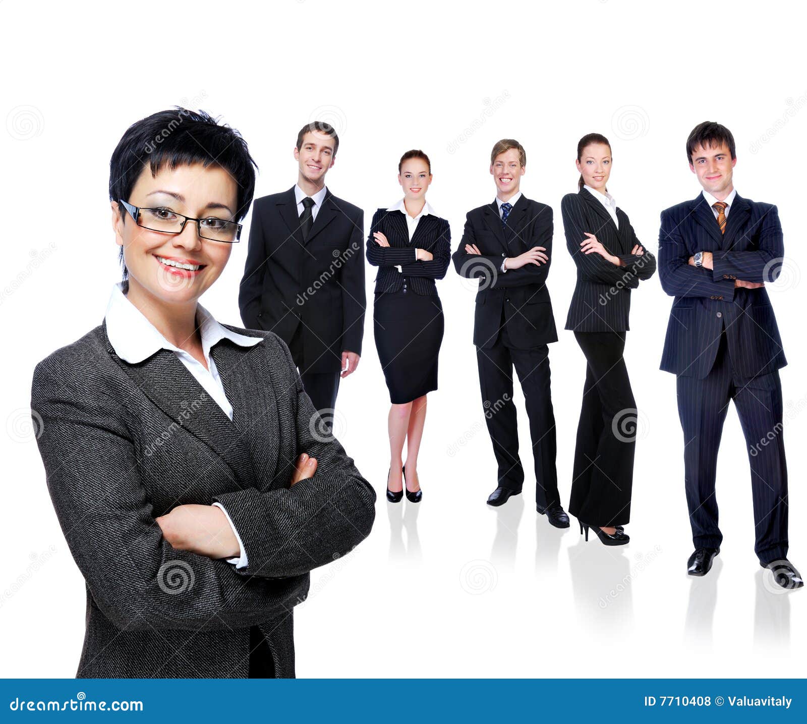 Successful Business Woman with Workgroup Stock Photo - Image of ...