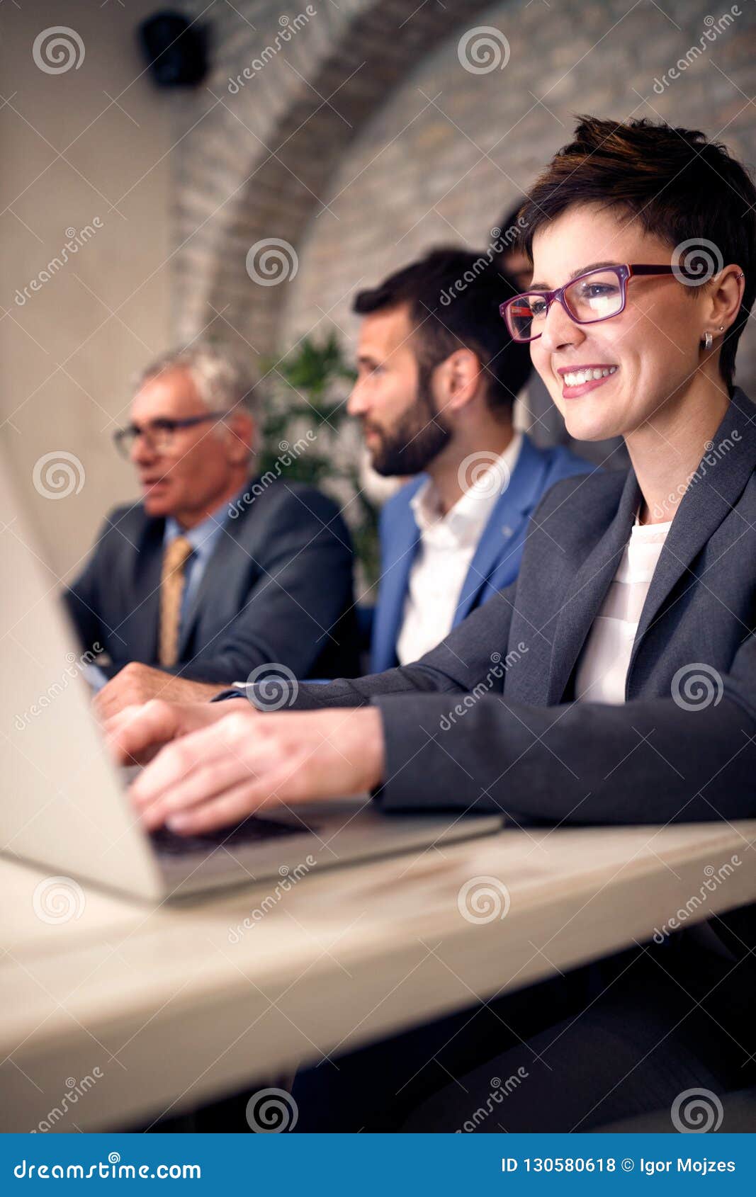 Successful Business Woman Working Stock Photo - Image of leader ...