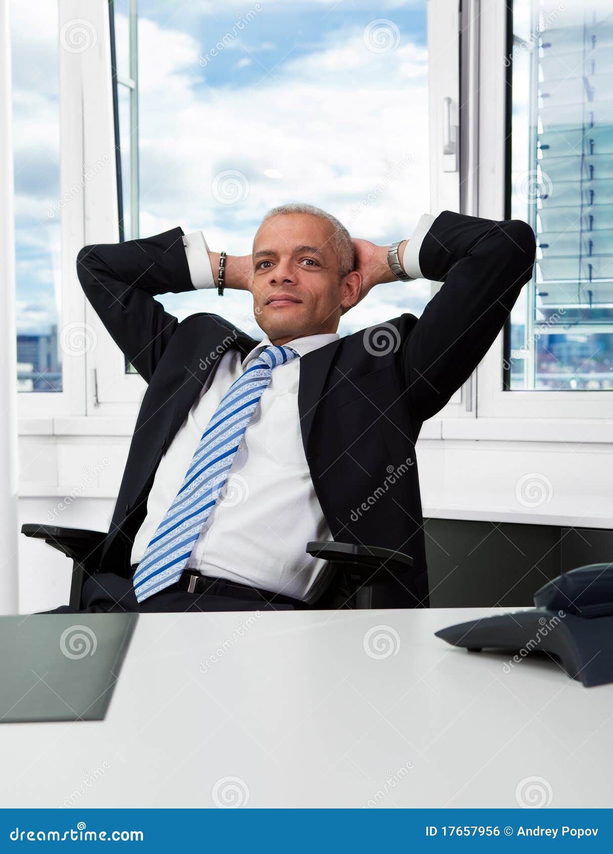 Successful businessman stock photo. Image of african - 17657956