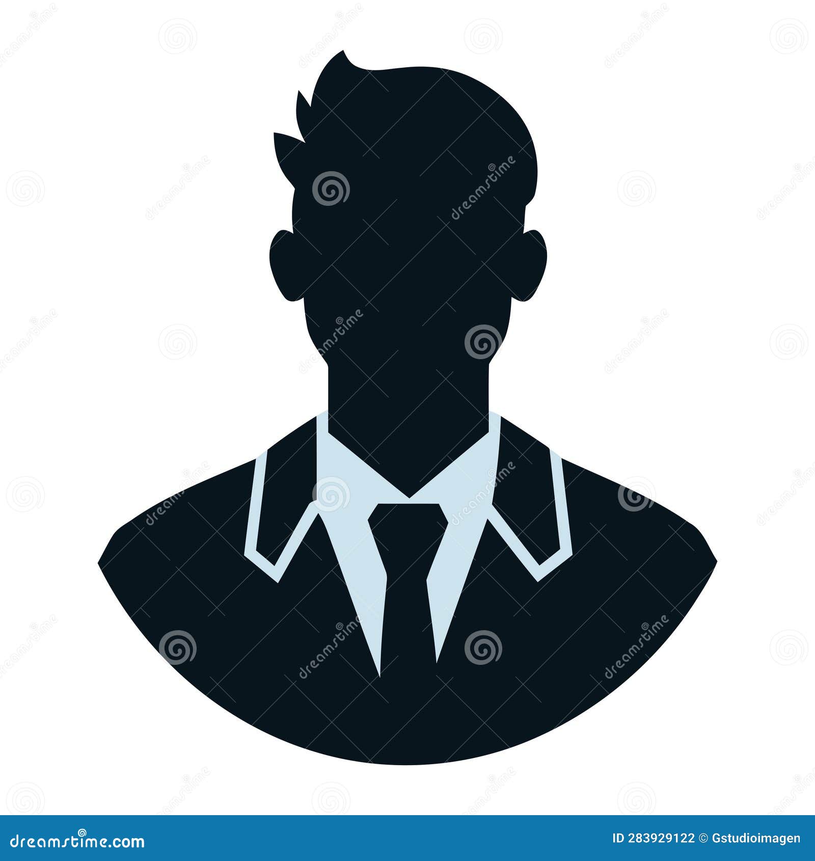 Successful Businessman Avatar Silhouette Stock Vector - Illustration of ...