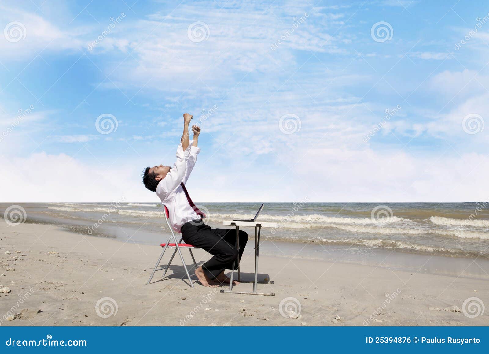 Successful Businessman at Beach Stock Photo - Image of nature, hispanic ...