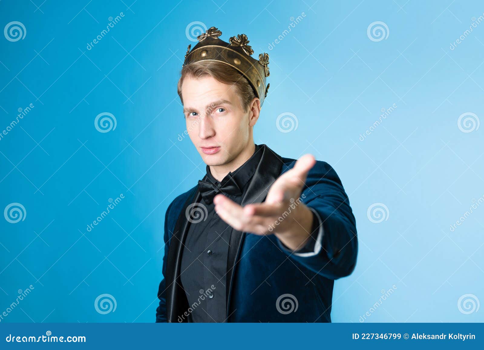 A Successful Businessman with a Crown on His Head, a Top Manager Stock ...