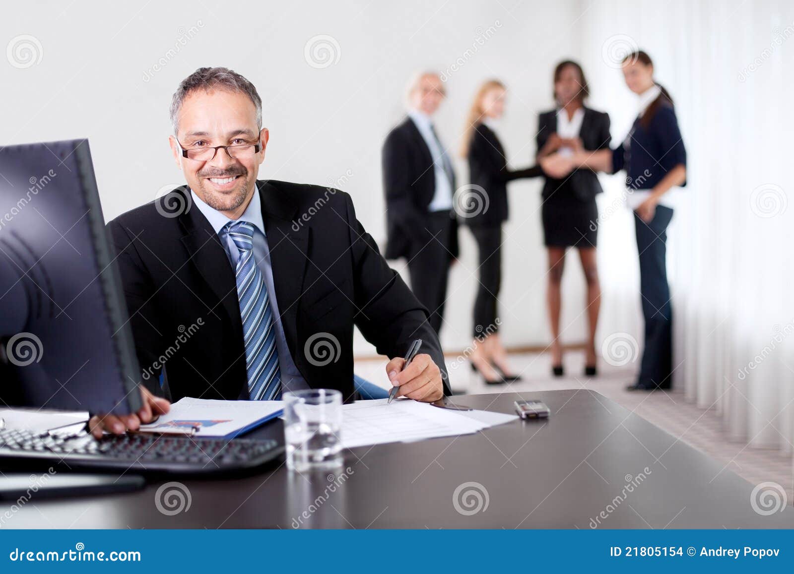 Successful Businessman Doing Some Paperwork Stock Photo - Image of ...