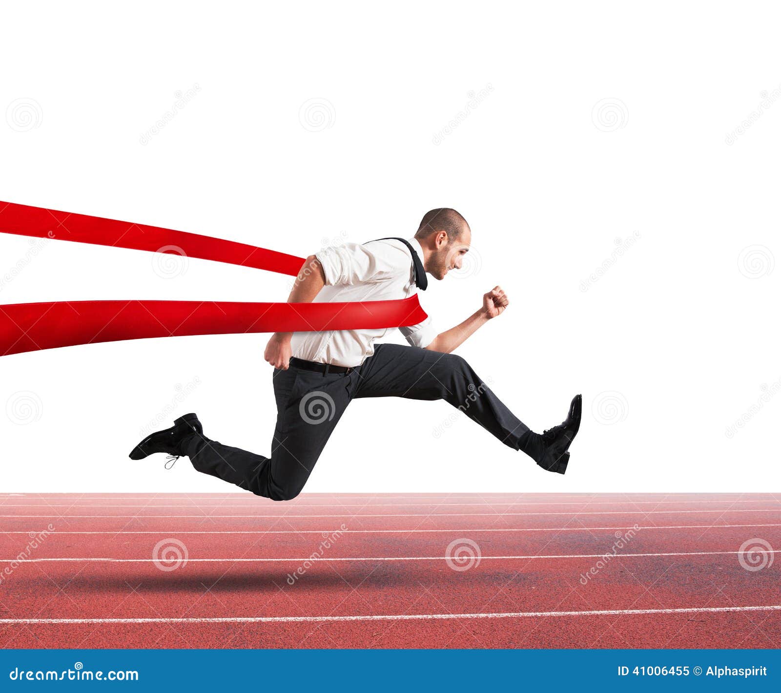 Successful Businessman on the Finishing Line Stock Image - Image of ...