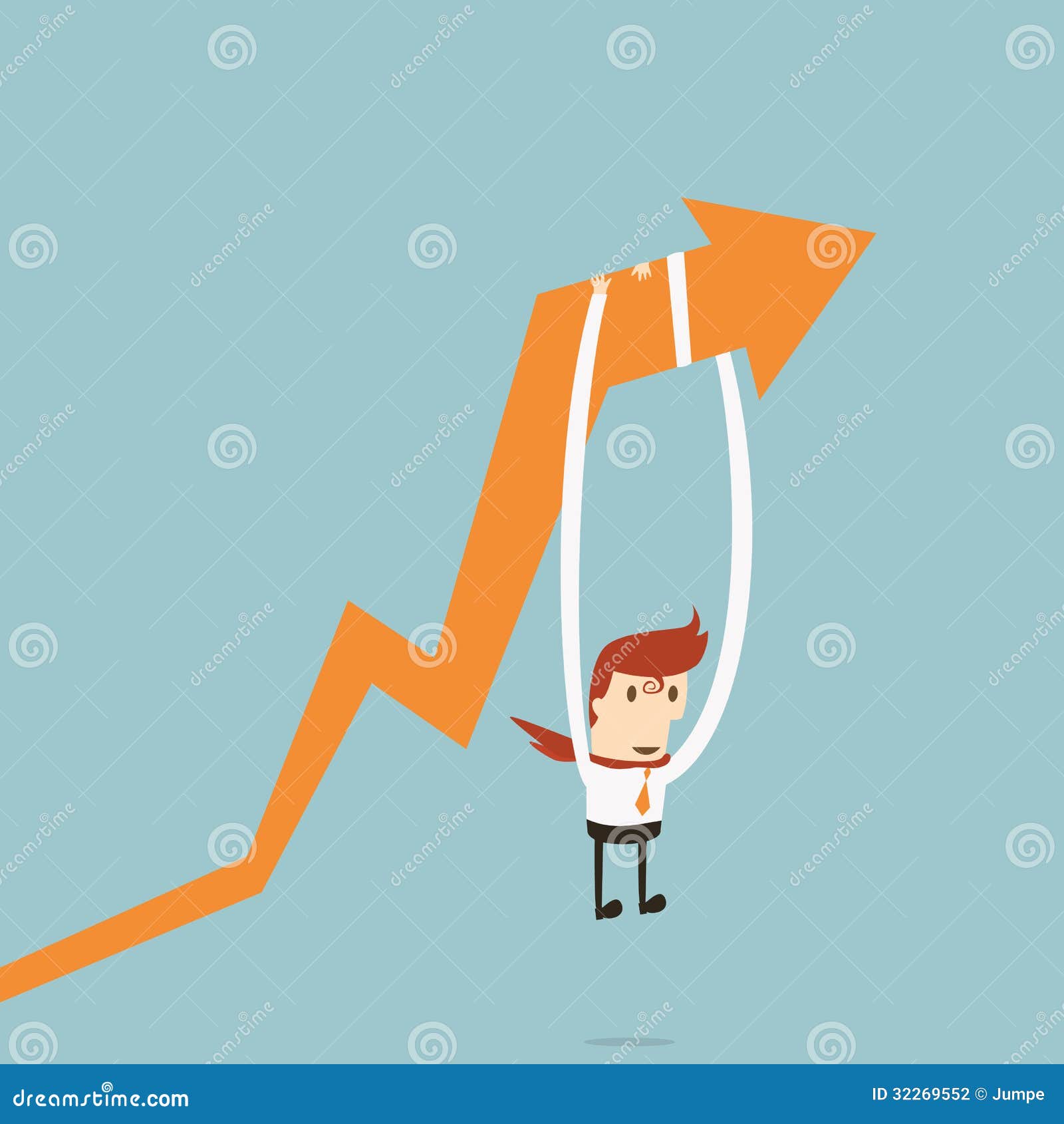 Successful businessman stock vector. Illustration of pointing - 32269552
