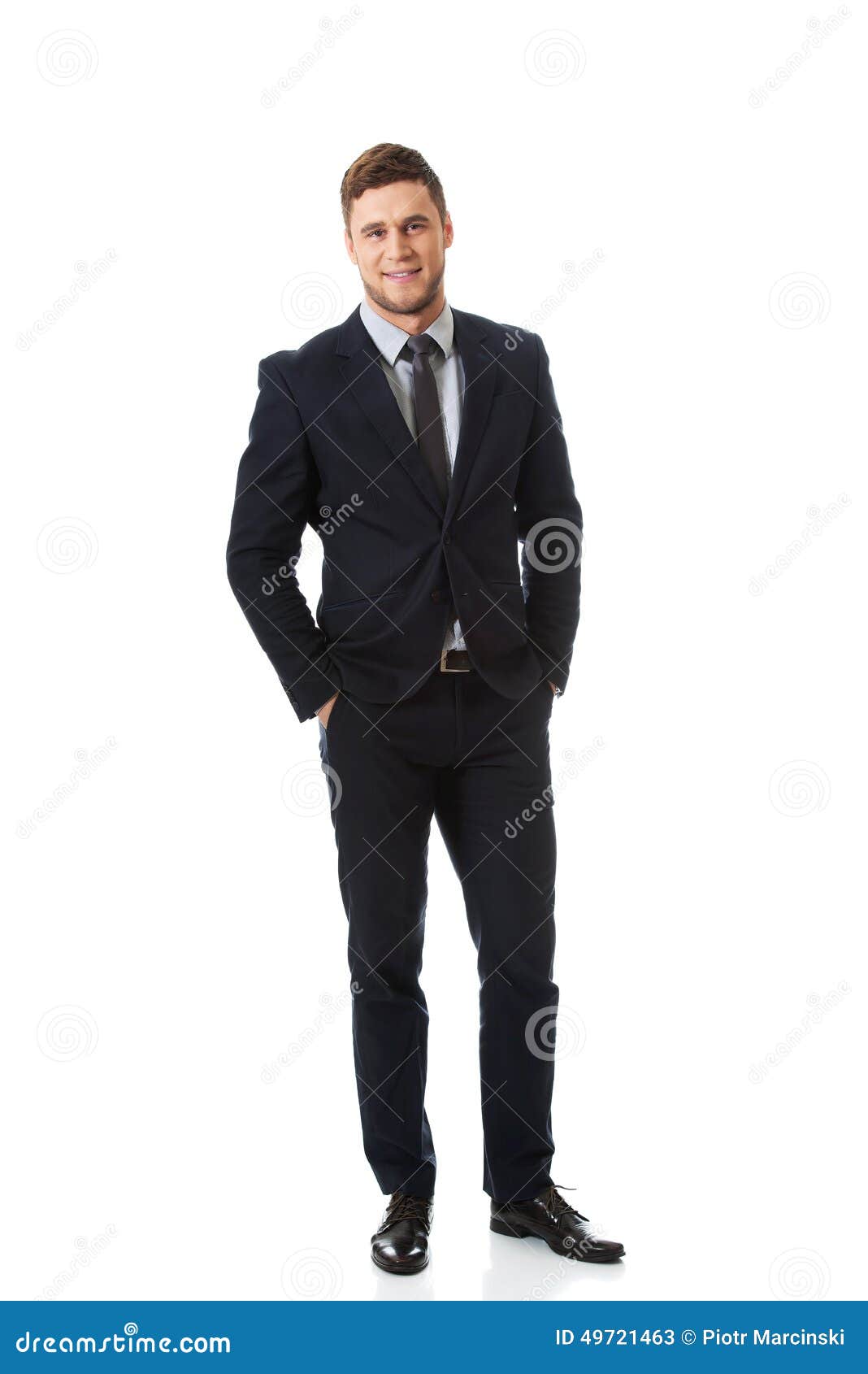 Successful Businessman with Hands in Pockets. Stock Image - Image of ...