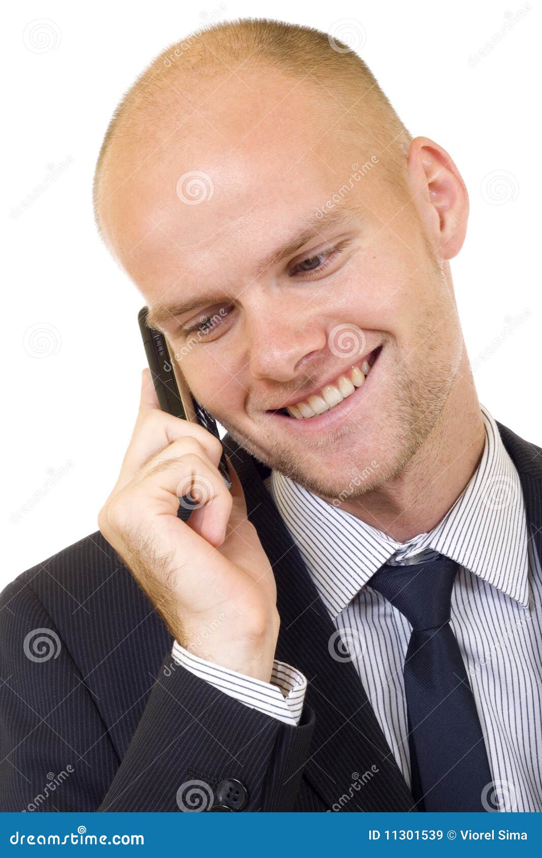 Successful Businessman Making Phone Call Stock Image - Image of ...