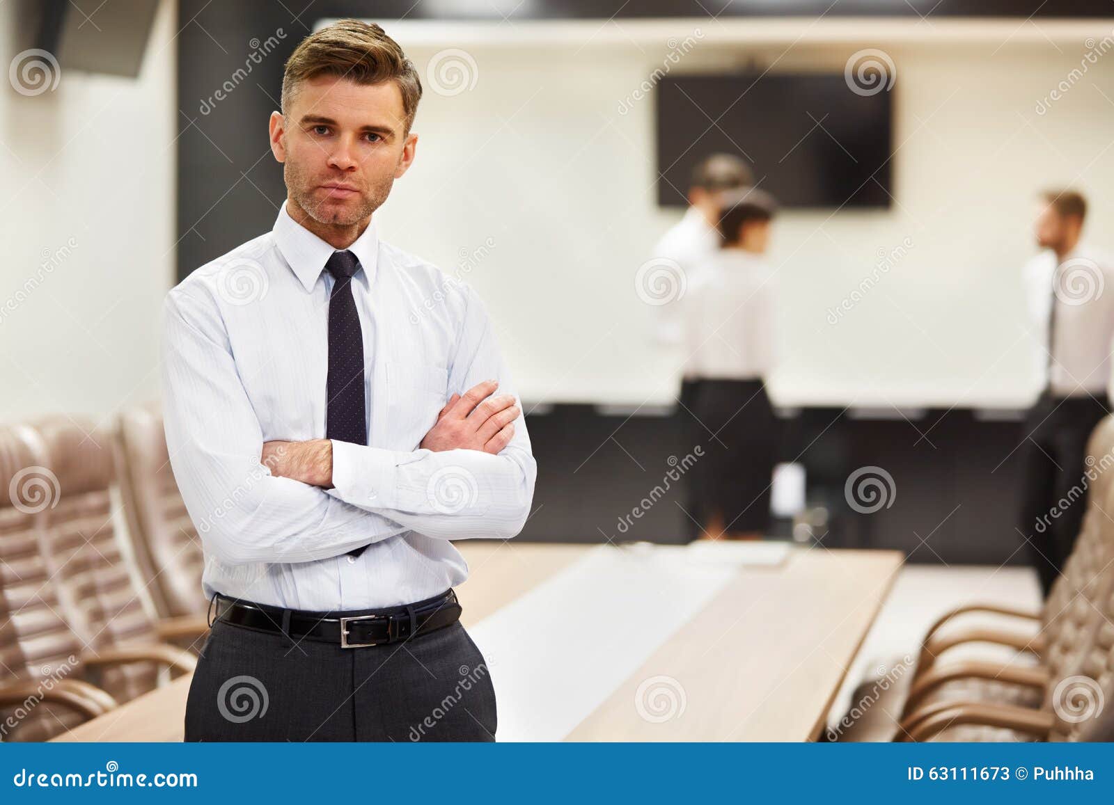 Successful Businessman at the Office. Business Team Stock Image - Image ...