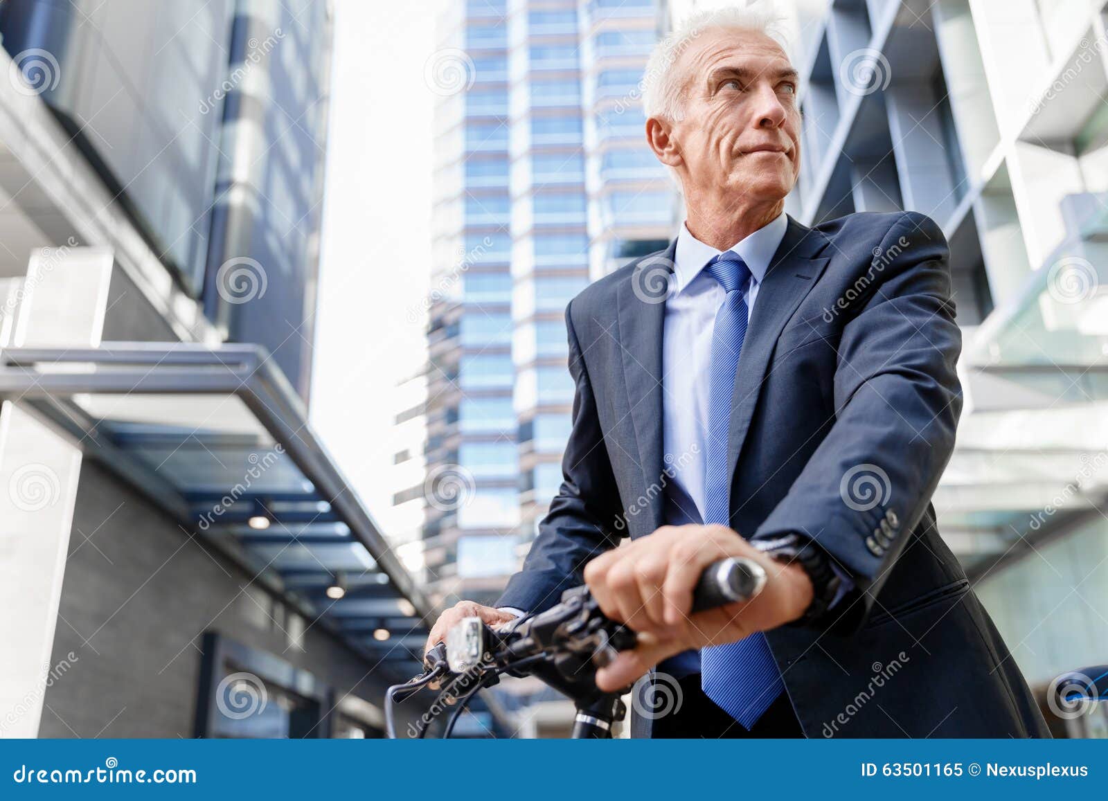 Successful Businessman Riding Bicycle Stock Image - Image of handsome ...