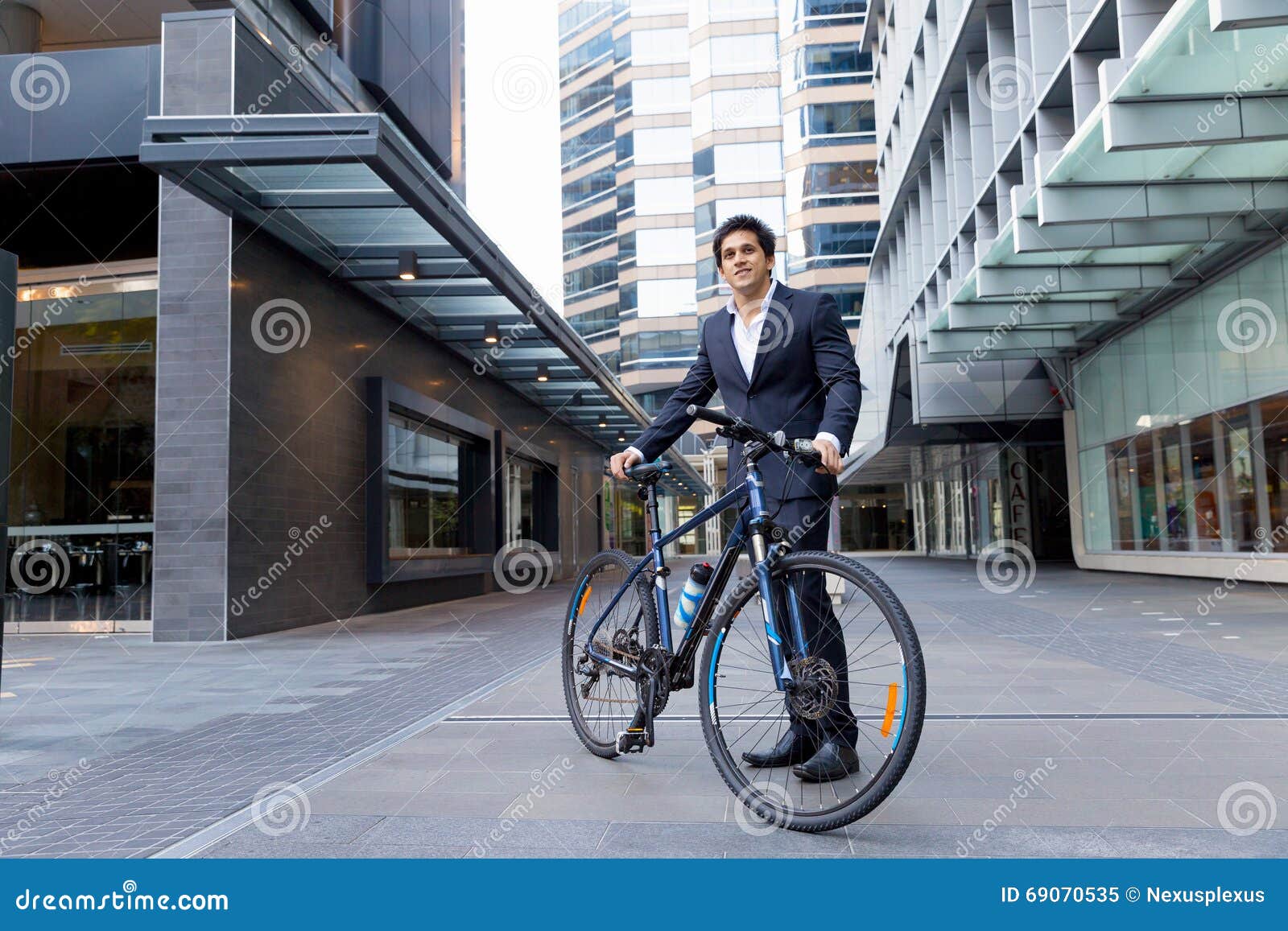 Successful Businessman Riding Bicycle Stock Image - Image of adult ...