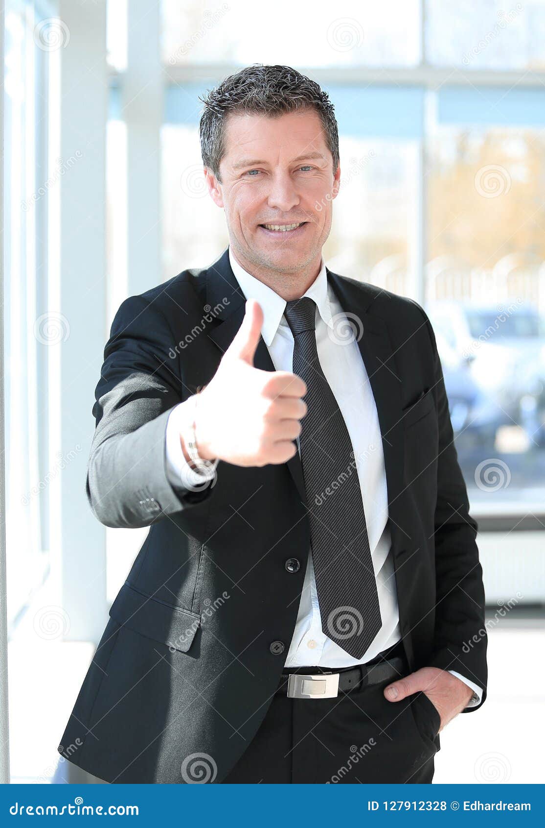 Successful Businessman Showing Thumb Up Stock Photo - Image of ... Successful Businessman Showing Thumb Up Stock Photo - Image of ...