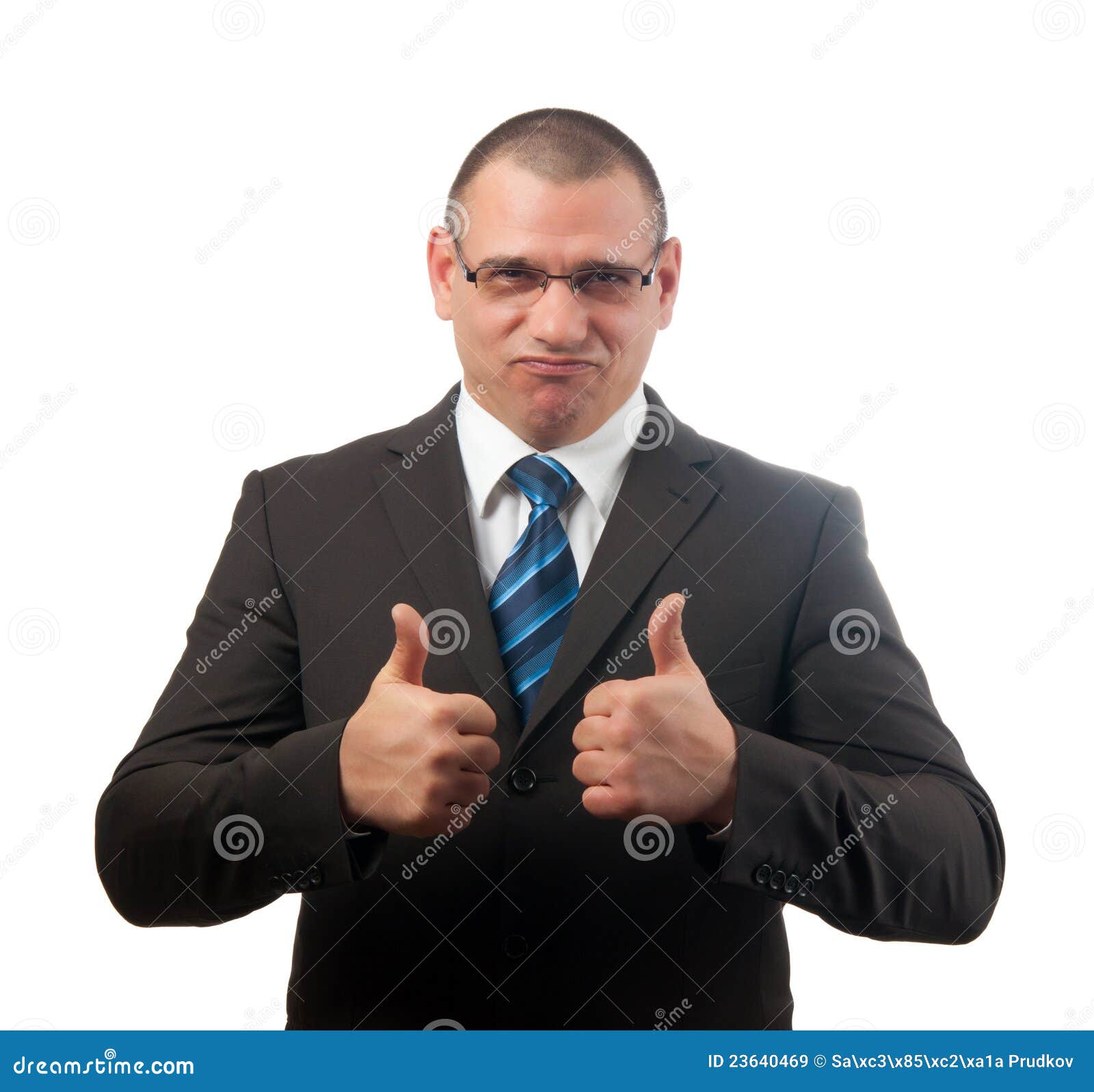 Successful Businessman Showing Thumbs Up Stock Image - Image of pretty ...