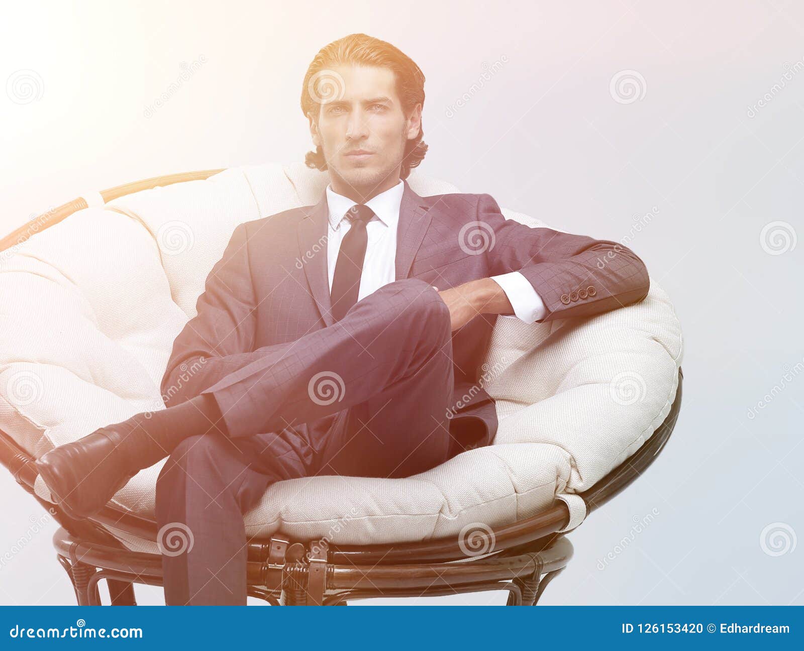 Successful Businessman Sitting in Chair. Stock Photo - Image of ... Successful Businessman Sitting in Chair. Stock Photo - Image of ...