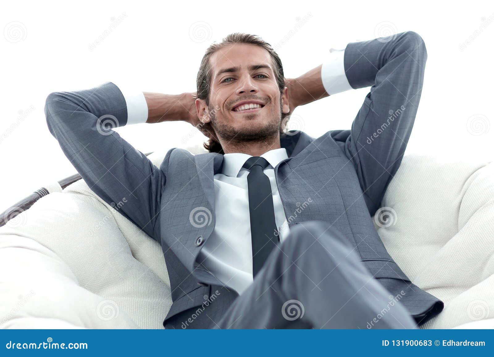 Successful Businessman Sitting in a Large Comfortable Chair Stock Image ... Successful Businessman Sitting in a Large Comfortable Chair Stock Image ...
