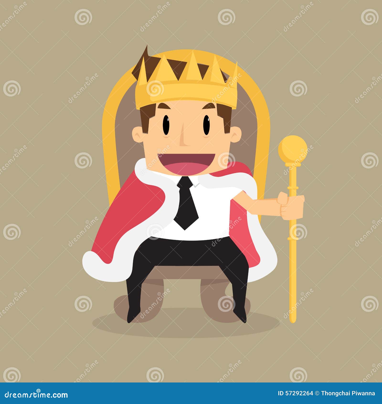 Evil King On Throne Clipart
