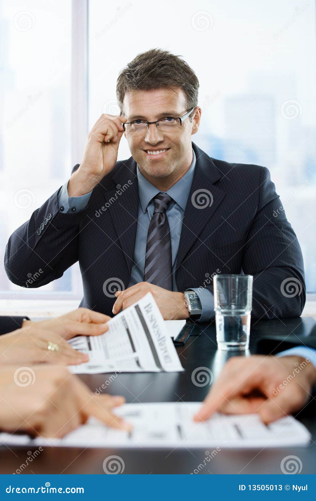 Successful Businessman Smiling Stock Image - Image of cooperation ...