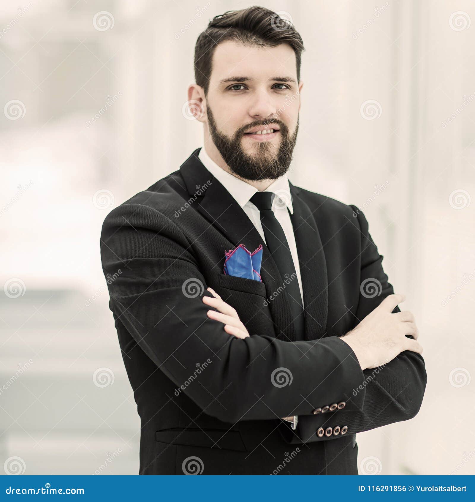 Successful Businessman Standing Near a Window in Bright Office. Stock ... Successful Businessman Standing Near a Window in Bright Office. Stock ...