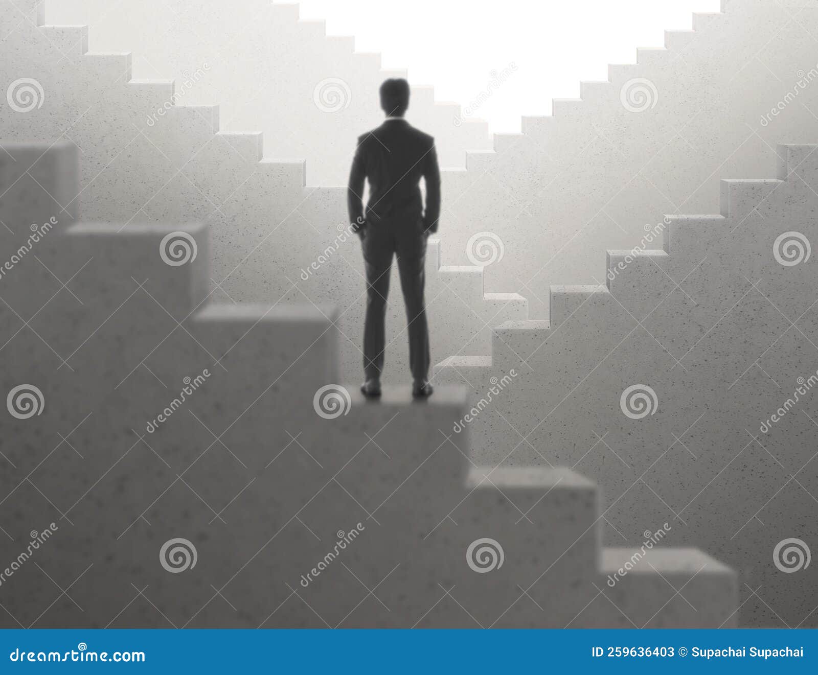 Successful Businessman Standing on the Stairs. Successful Business ... Successful Businessman Standing on the Stairs. Successful Business ...