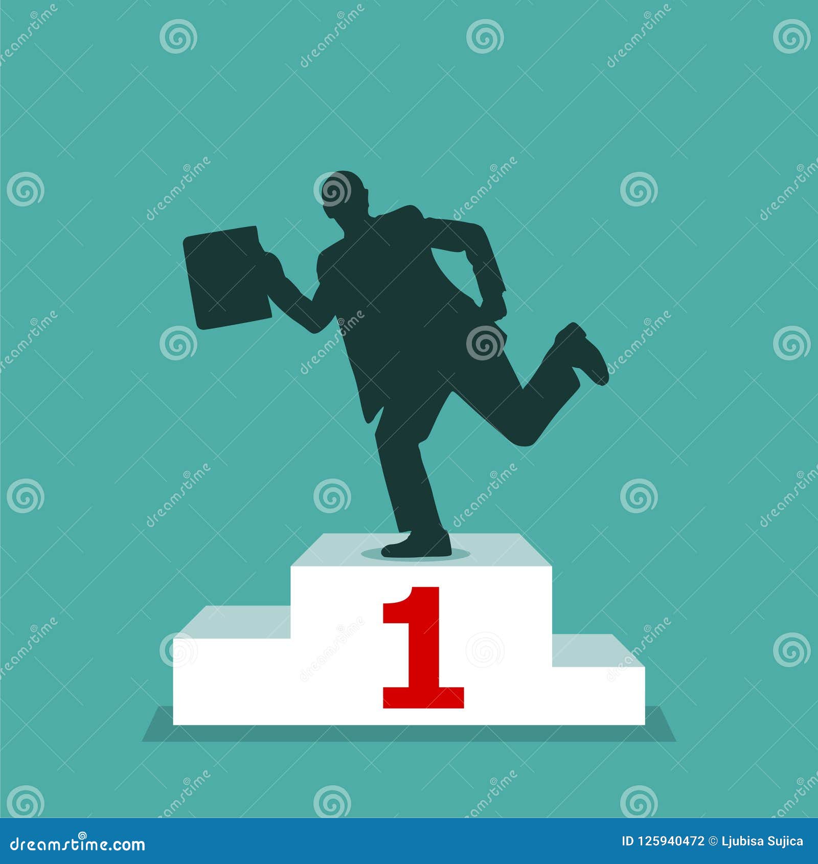 Successful Businessman Standing on the Winning Podium Stock ... Successful Businessman Standing on the Winning Podium Stock ...