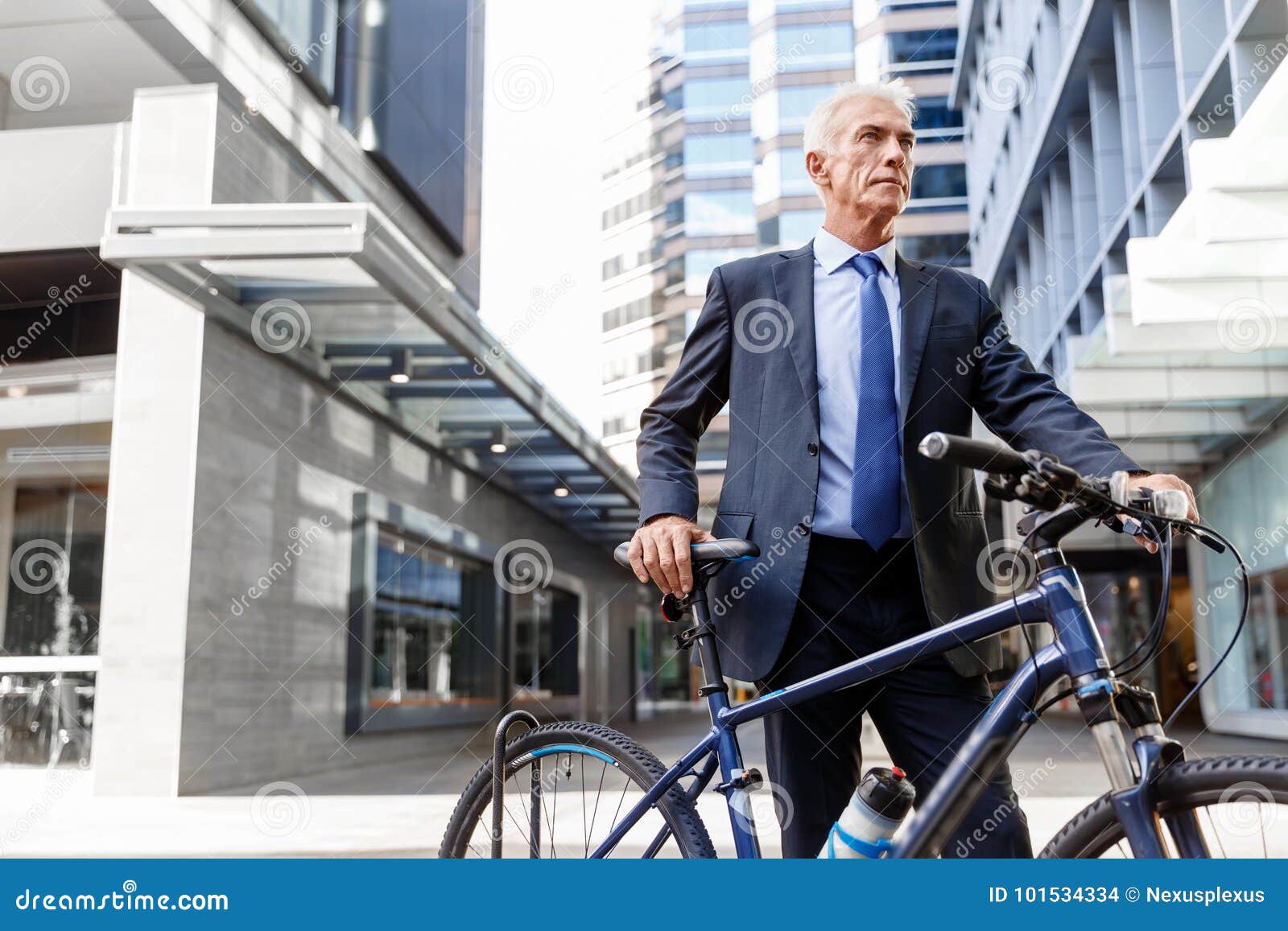 Successful Businessman Riding Bicycle Stock Photo - Image of business ...