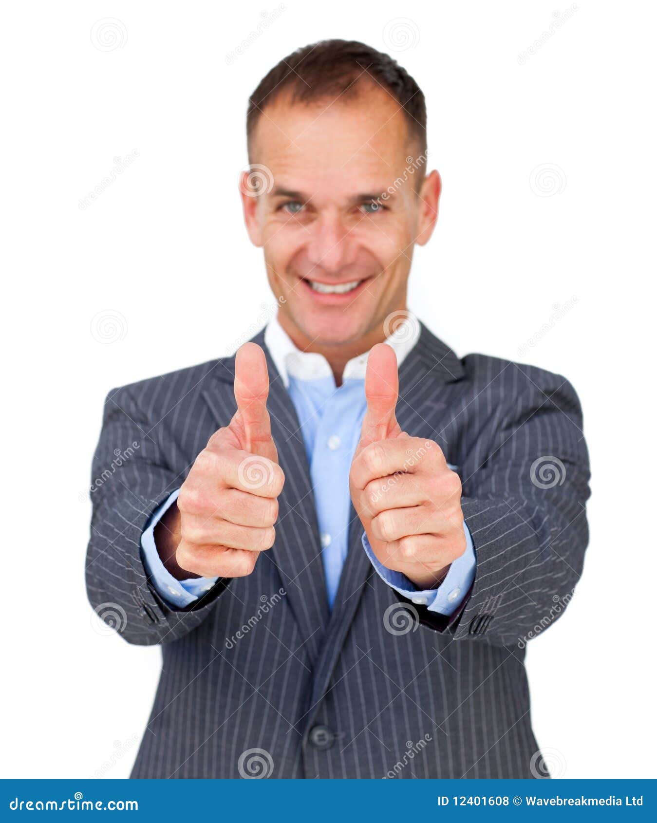 Successful Businessman with Thumbs Up Stock Photo - Image of idea ...