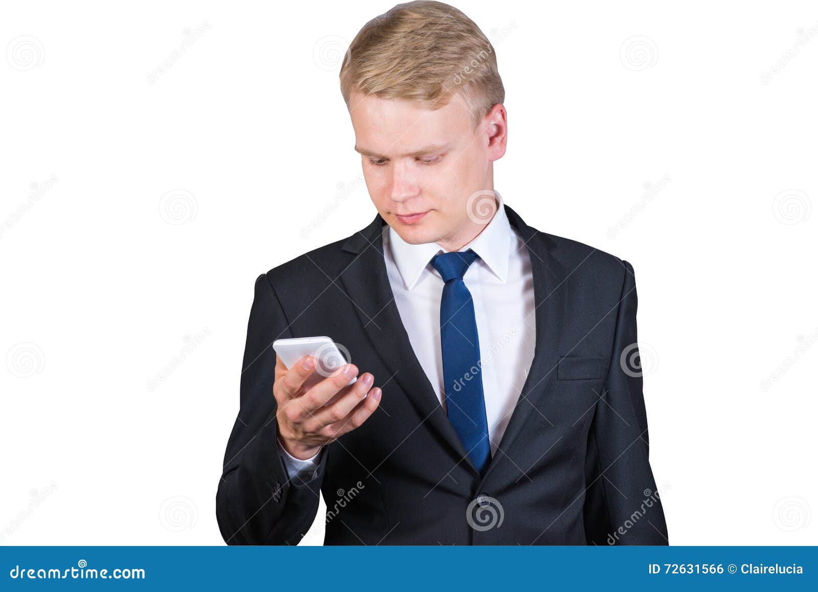 Successful Businessman Using Mobile Smart Phone Close Up Stock Photo ...