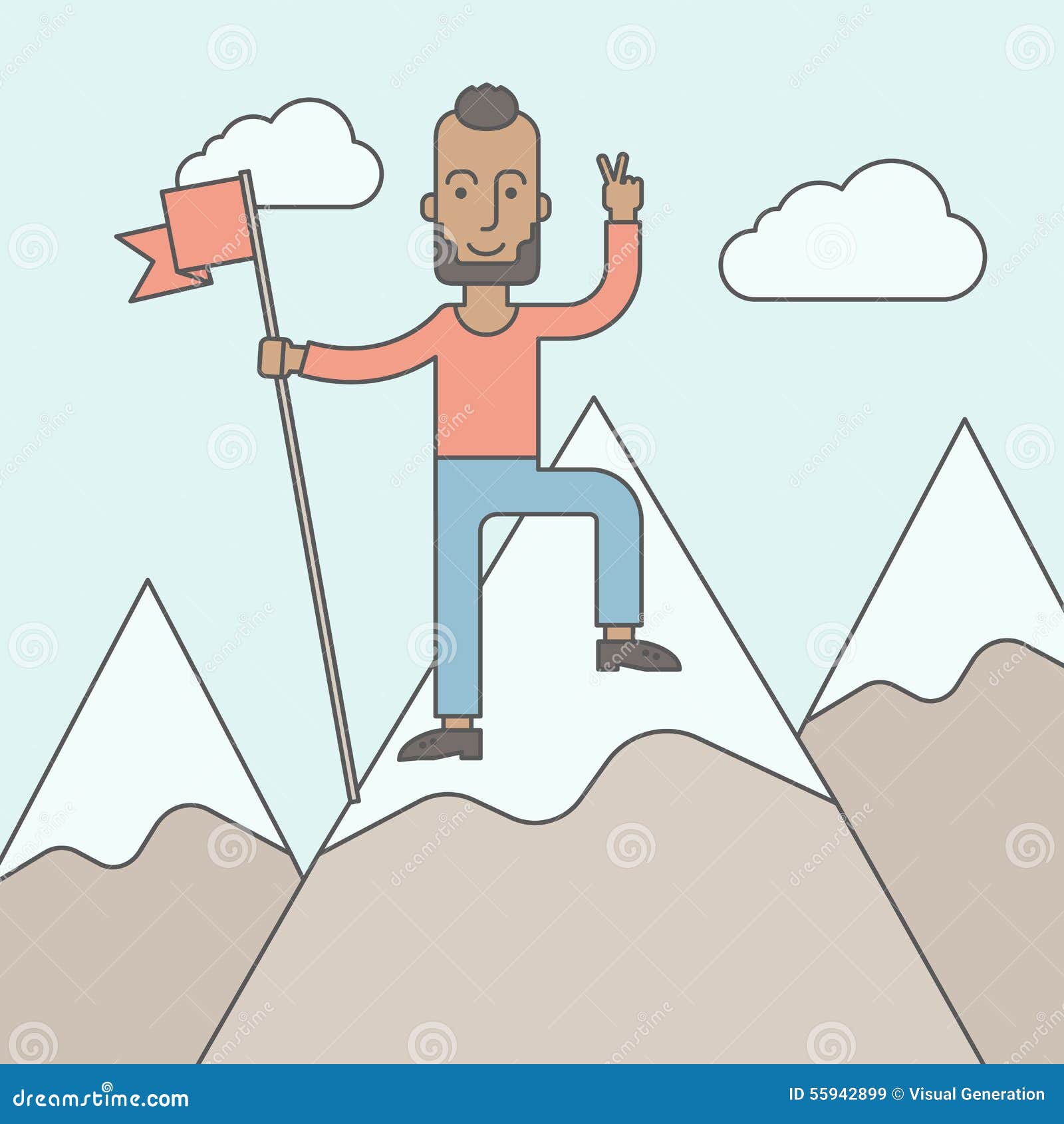 Successful Businessman stock vector. Illustration of mountain - 55942899 Successful Businessman stock vector. Illustration of mountain - 55942899