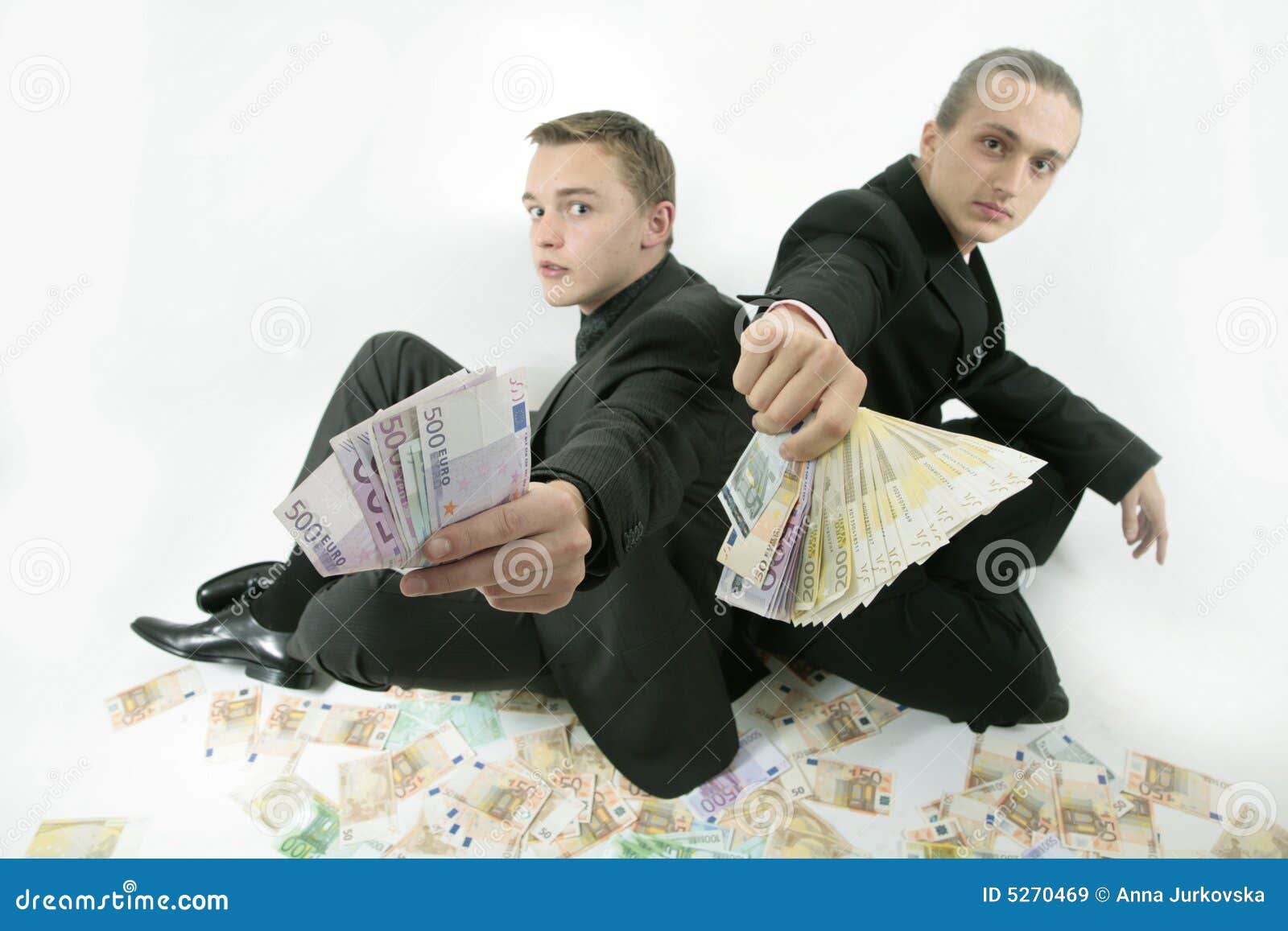 Successful Businessmen Offer Money Stock Image - Image of male, elegant ...