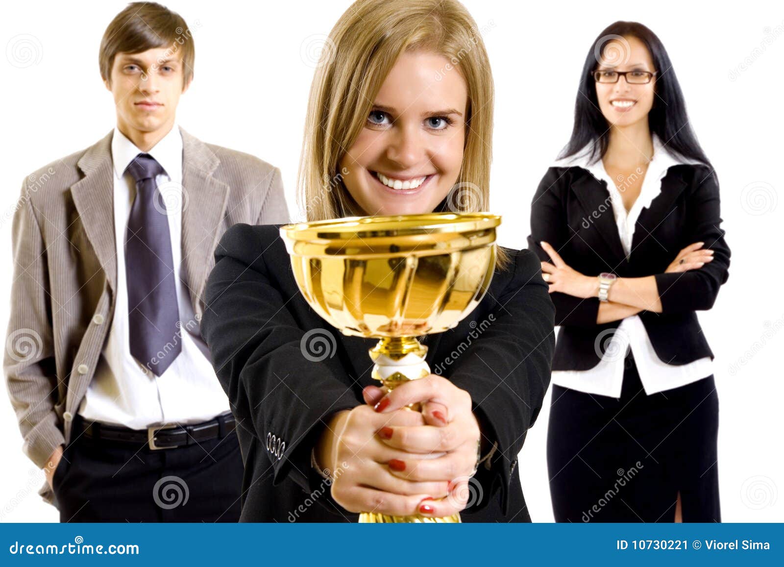 Successful Businesspeople Winning Stock Image - Image of conference ...