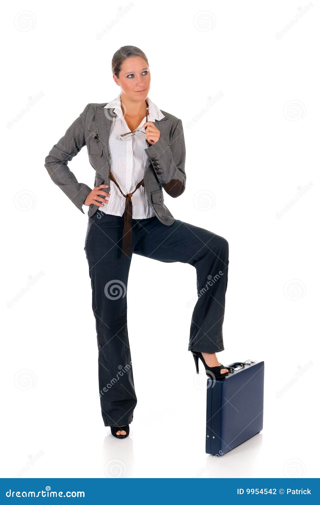 Successful Businesswoman Briefcase Stock Photo - Image of trendy ...