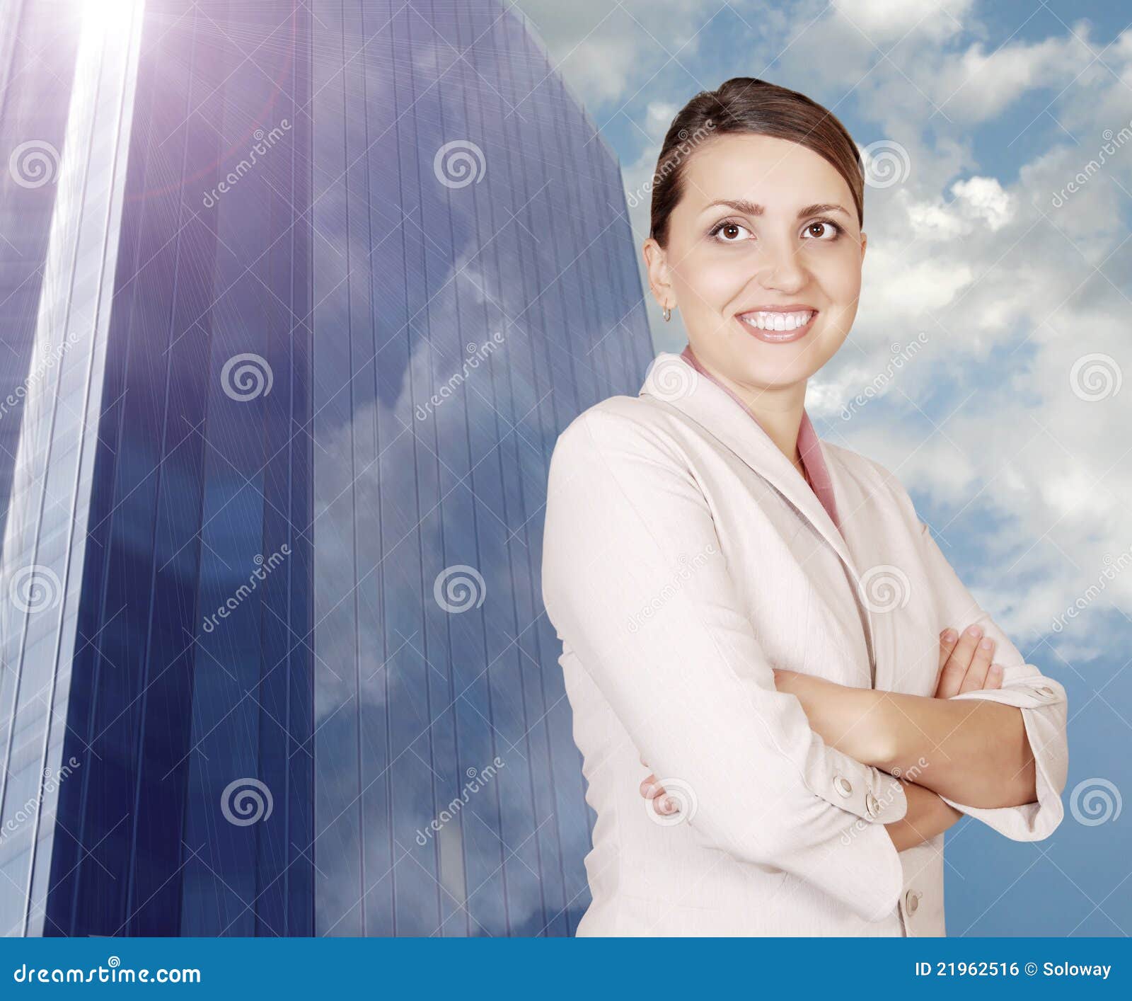 Successful Businesswoman on the Modern Backgrou Stock Photo - Image of ...
