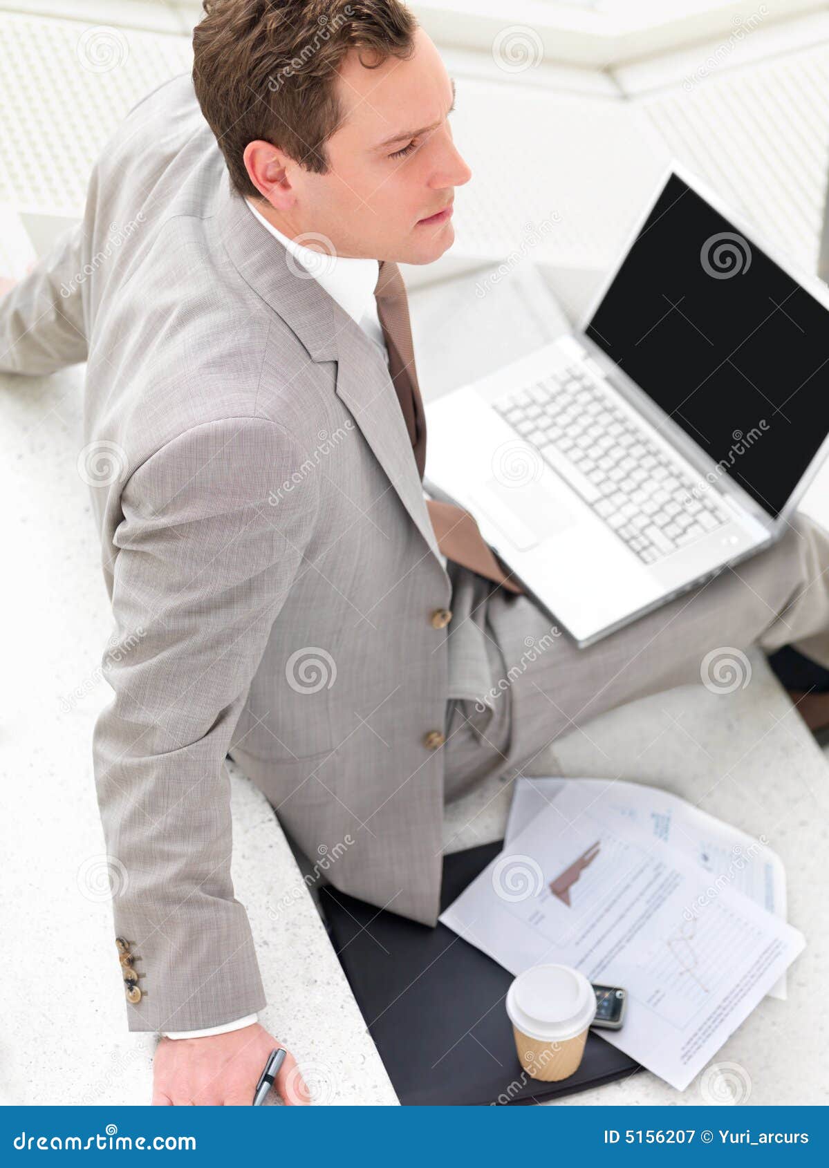 Successful and Busy Business Man Stock Image - Image of modern, light ...