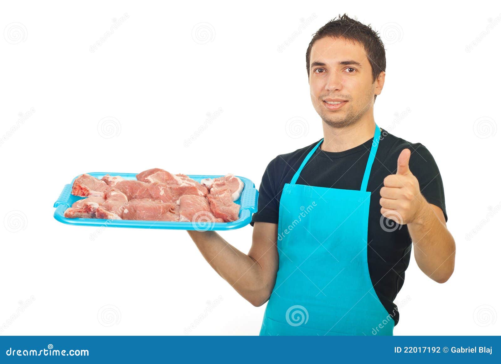 Successful butcher man stock photo. Image of marketplace - 22017192