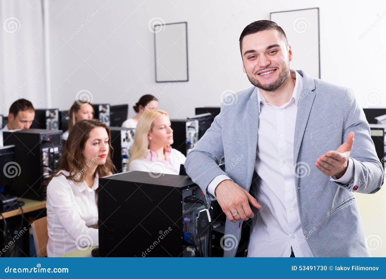 Successful call center stock photo. Image of happy, ordinary - 53491730