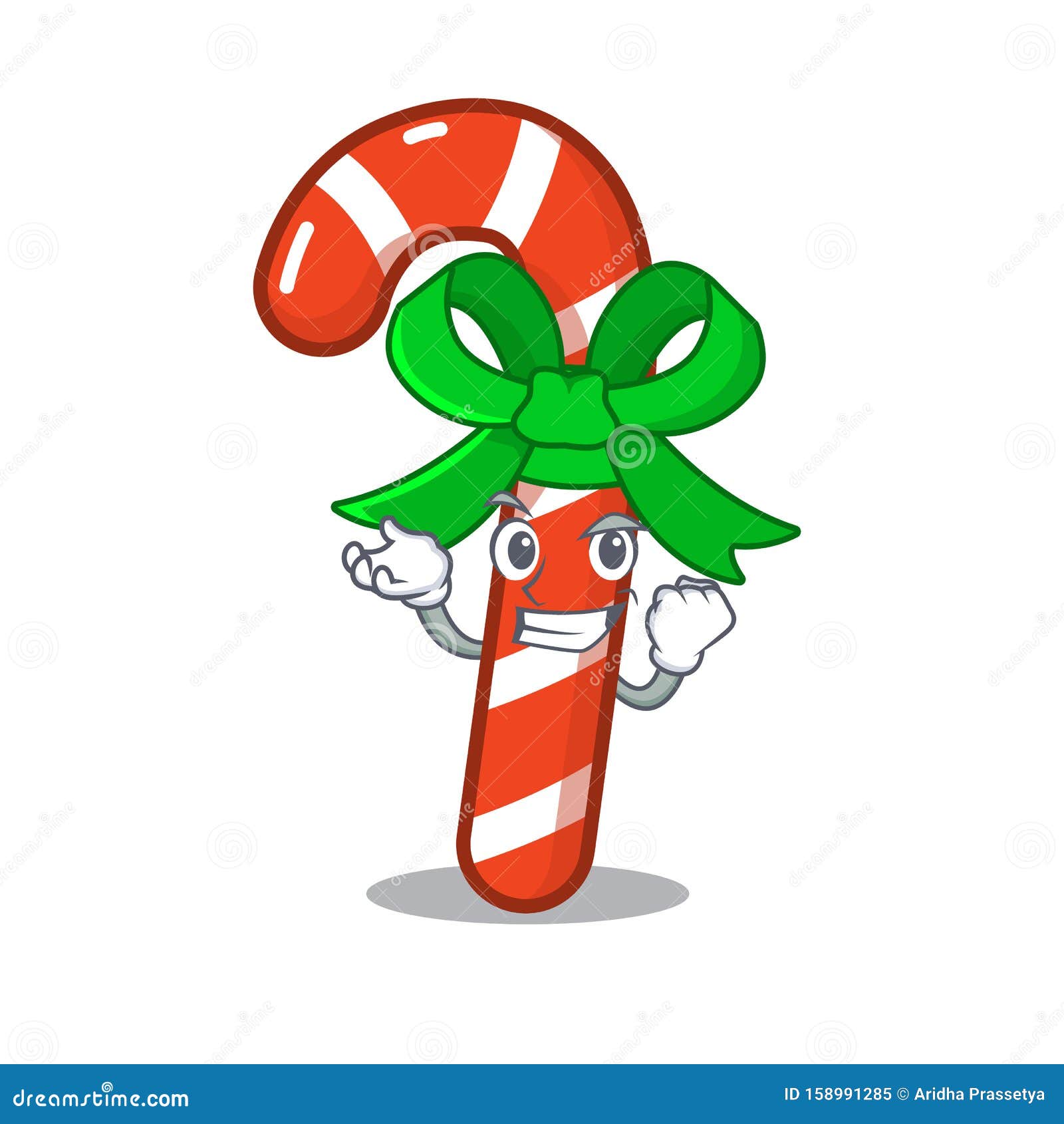 Successful Candy Cane Isolated in the Character Stock Vector ...