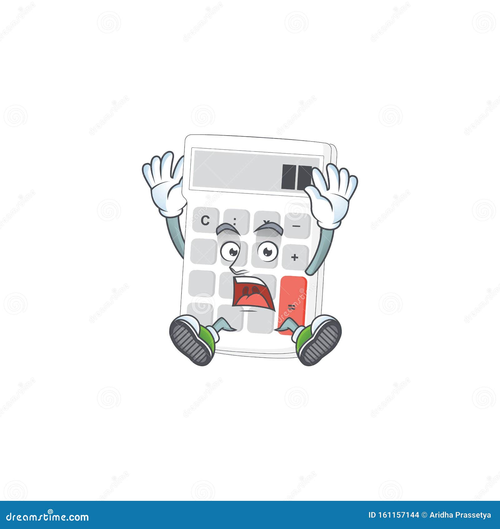 Successful Cartoon Calculator White for Calculate Tool Stock Vector ...