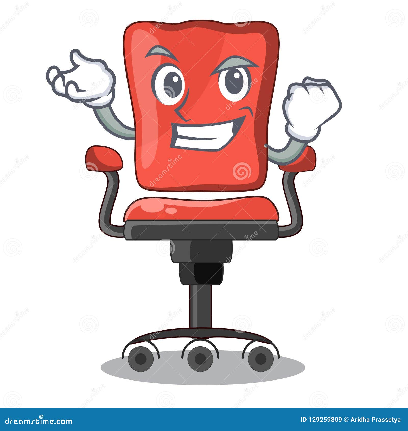 Successful Cartoon Desk Chair in the Office Stock Vector - Illustration ...