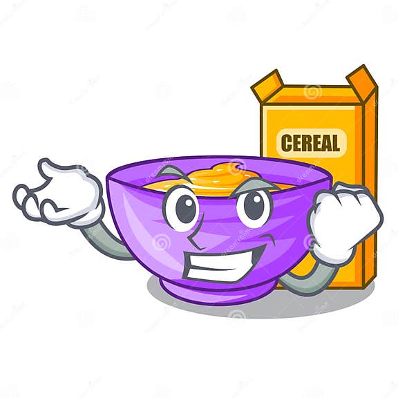 Successful Cereal Box In The Character Fridge Stock Vector