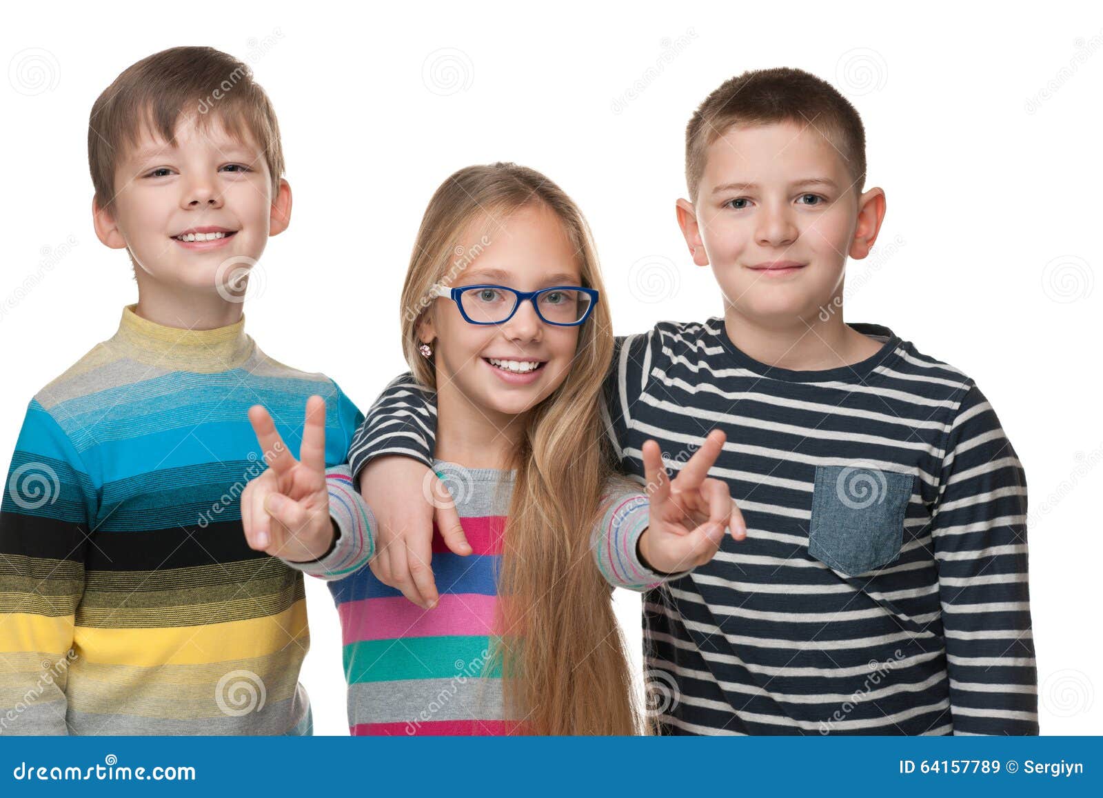 Successful Children Stand Together Stock Image - Image of successful ...