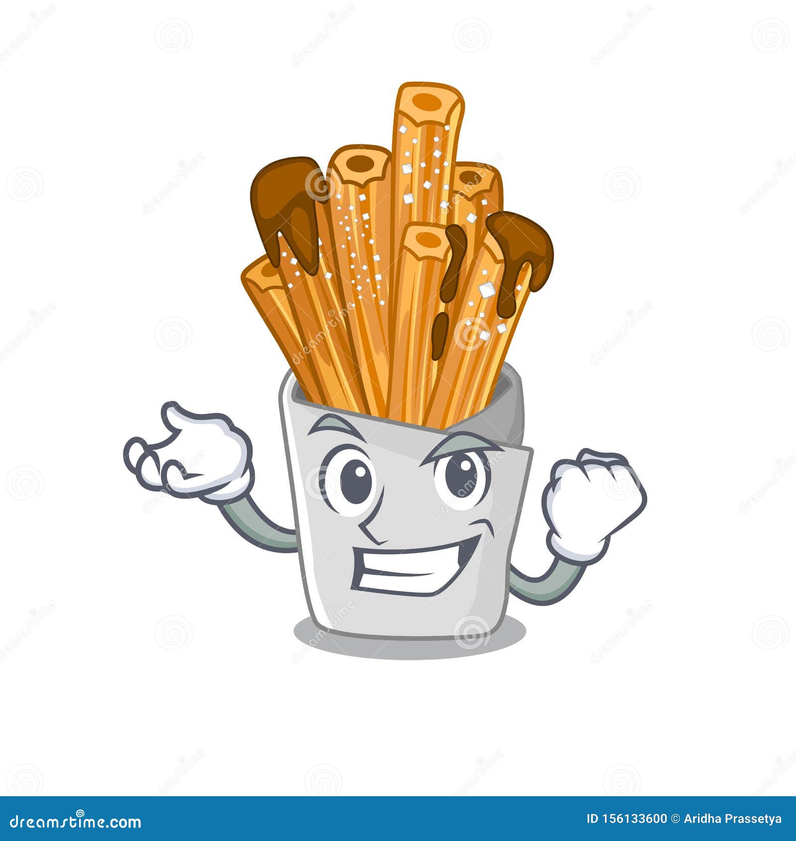 Successful Churros Isolated with in the Cartoon Stock Vector ...