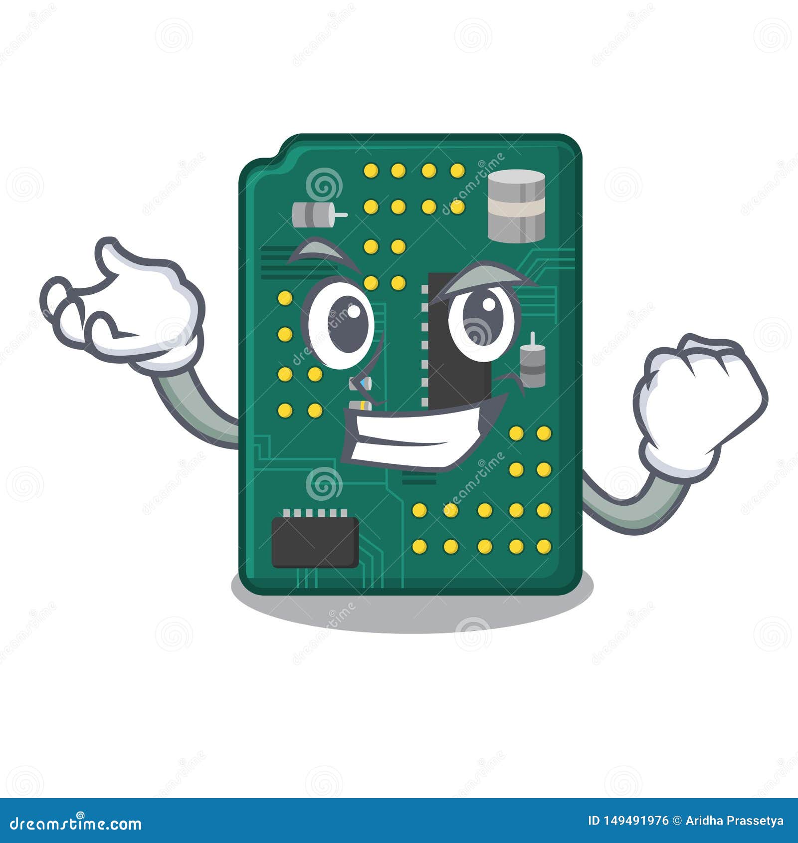 Successful Circuit Board Pcb in Cartoon Shape Stock Vector ...