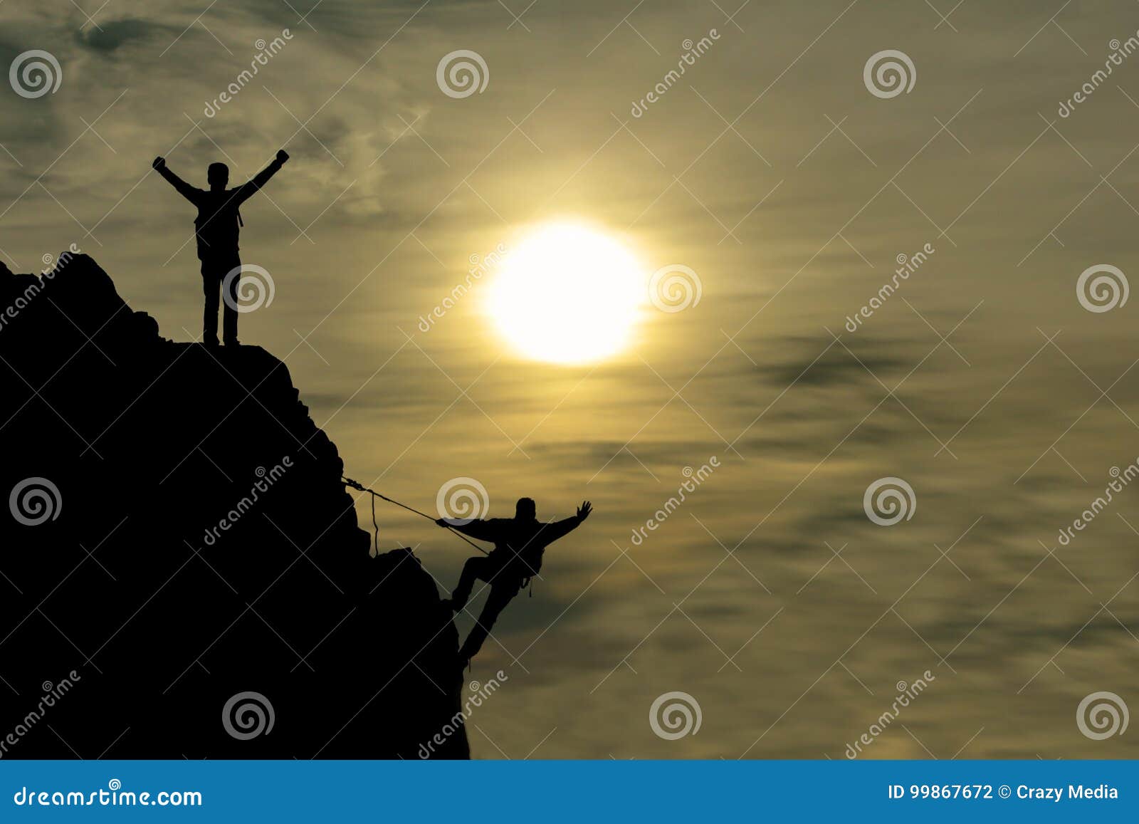 Successful Climb and Make the Summit a Success Stock Photo - Image of ...