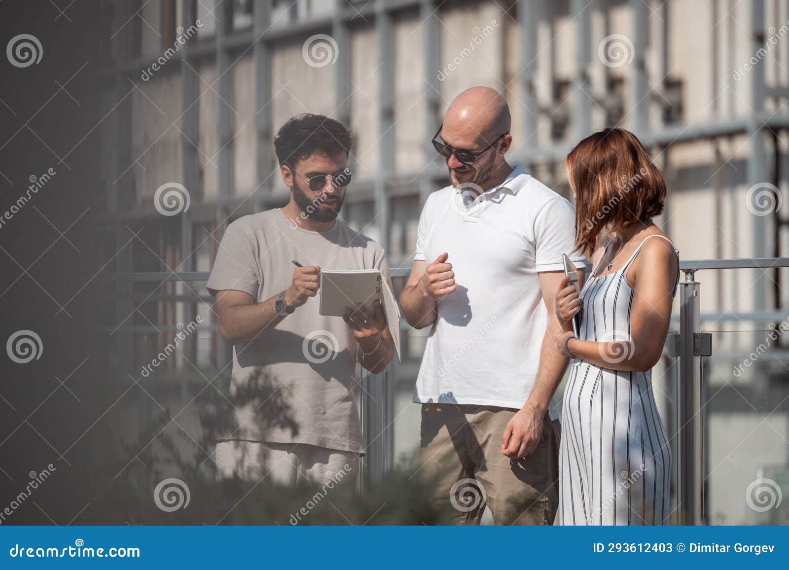Successful Collaboration in Modern Urban Architecture Stock Image ...