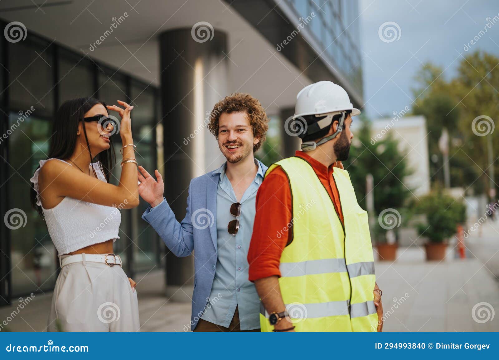 Successful Collaboration in Urban Construction Project Stock Photo ...