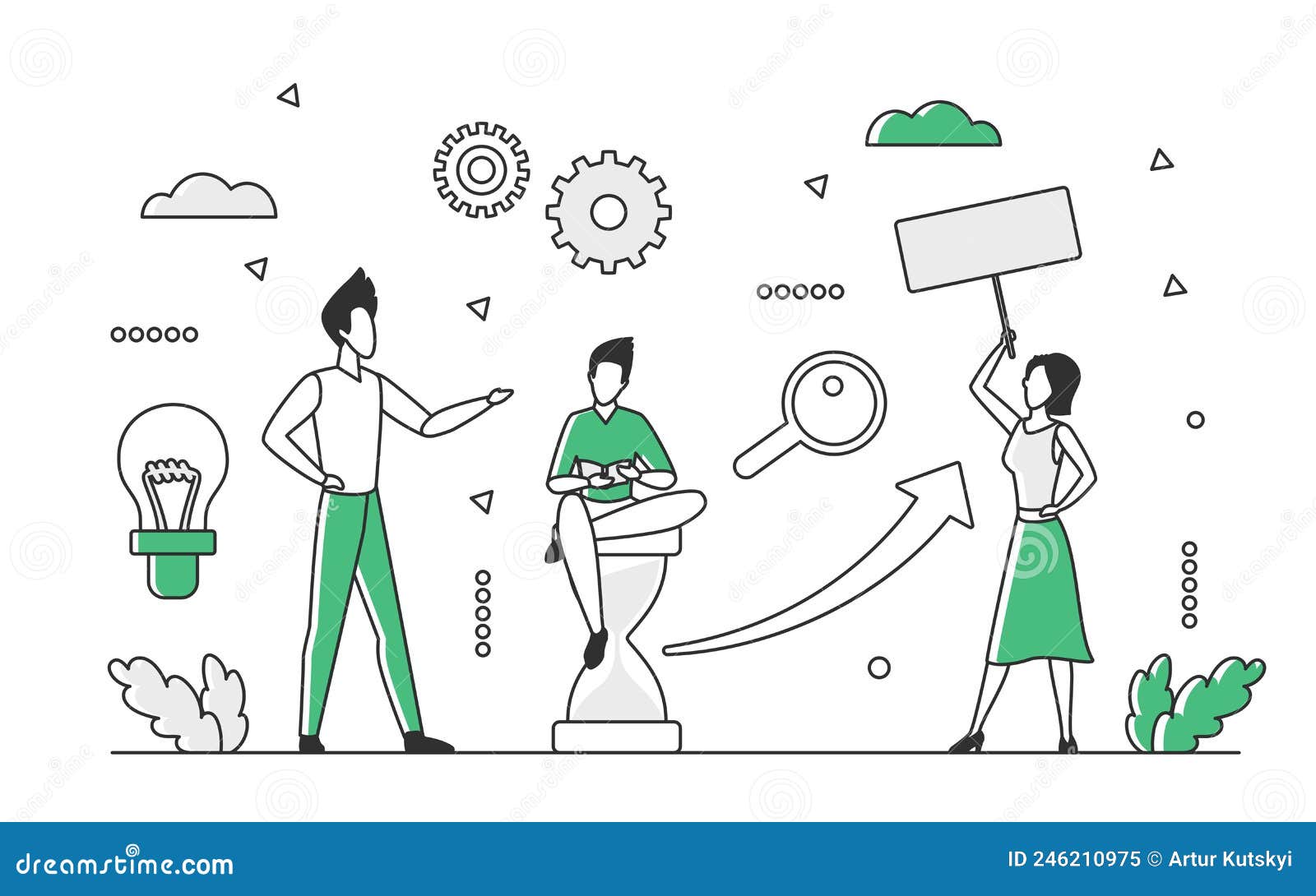 Collaborative Business Success Royalty-Free Cartoon | CartoonDealer.com ...