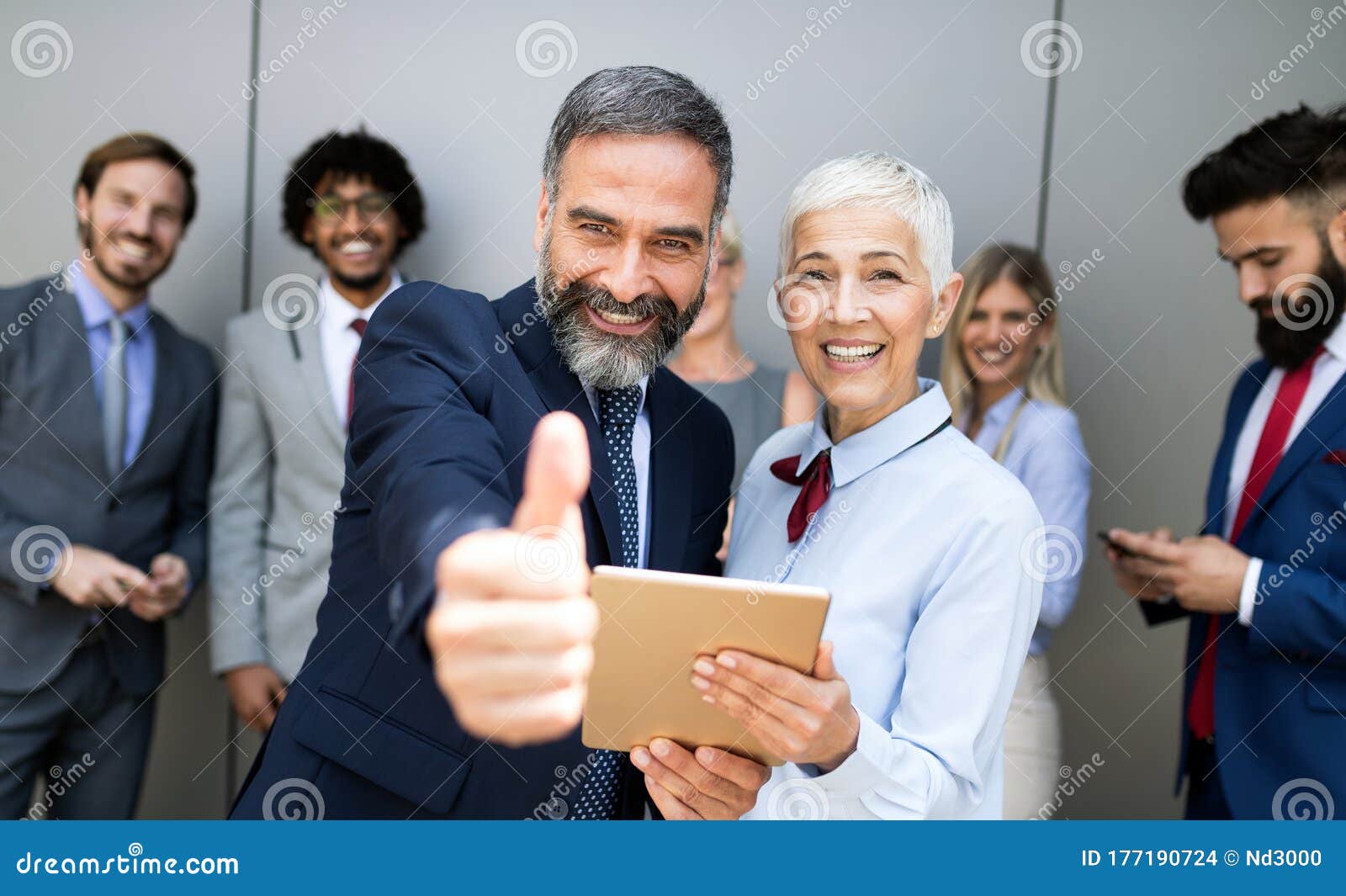 Successful Company with Happy Workers. Business Team Office Concept ...