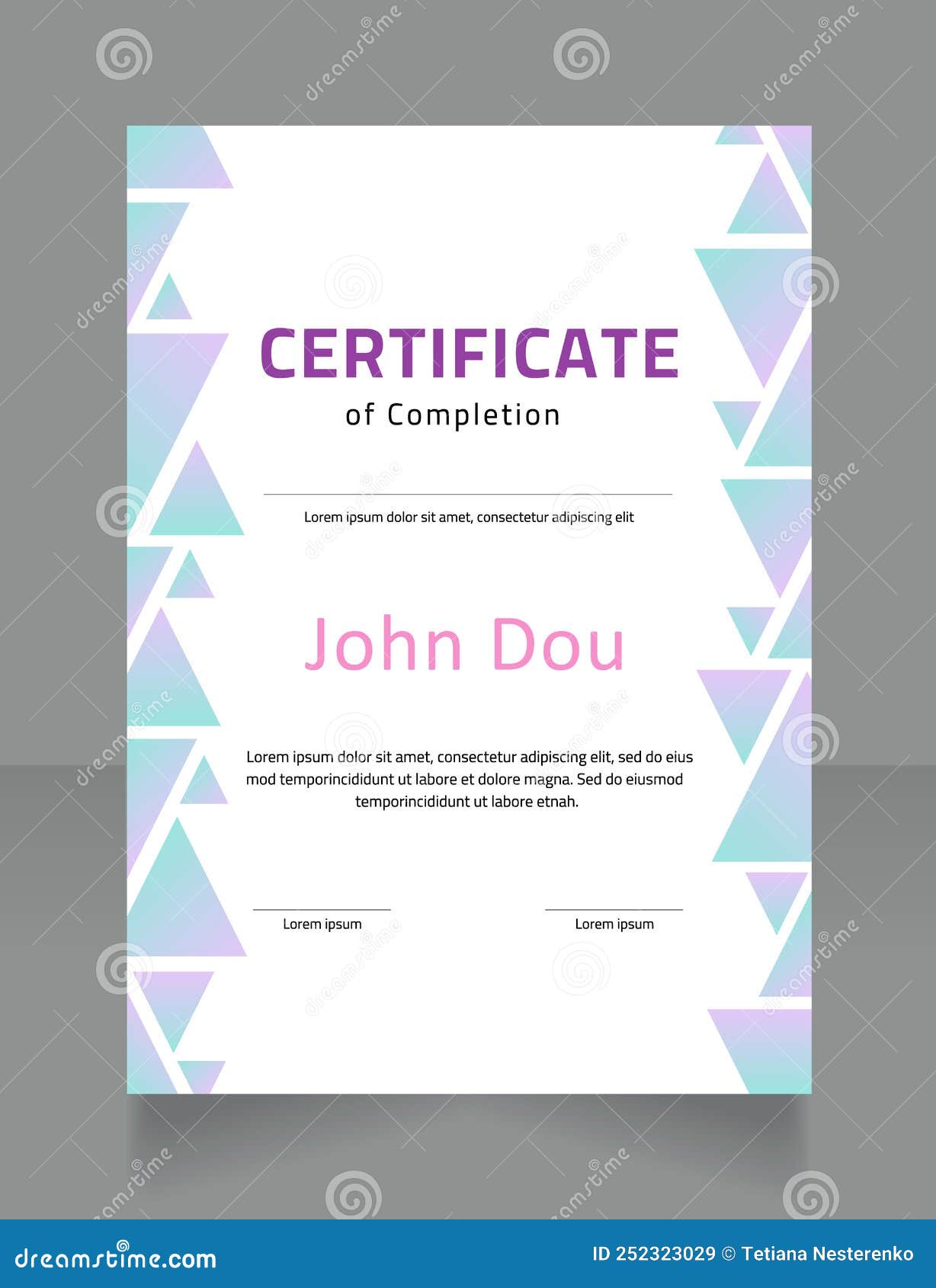 Successful Completion of Project Certificate Design Template Stock ...